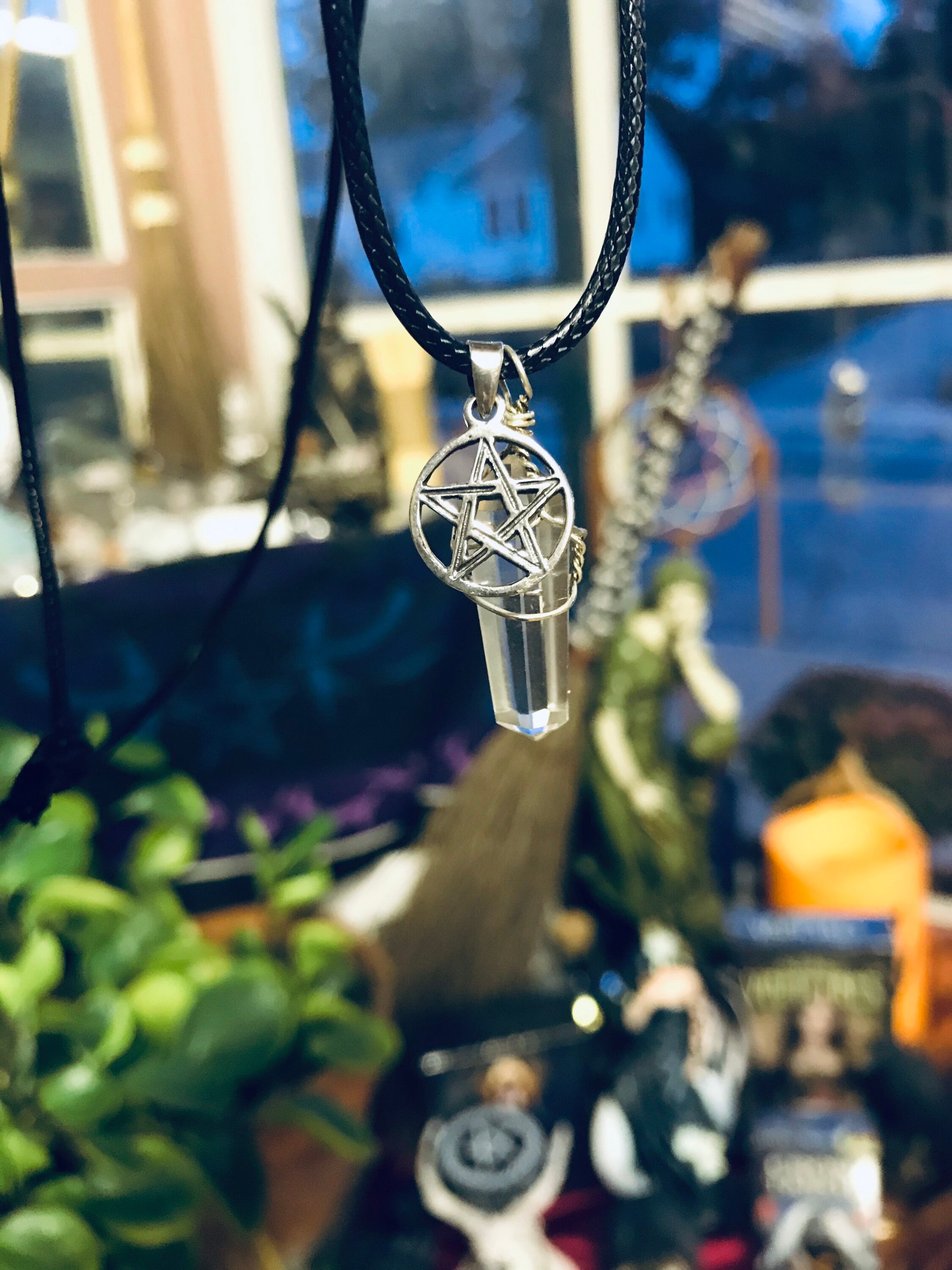 Witches Magick Amulet Clear Quartz and Sterling Silver | Etsy