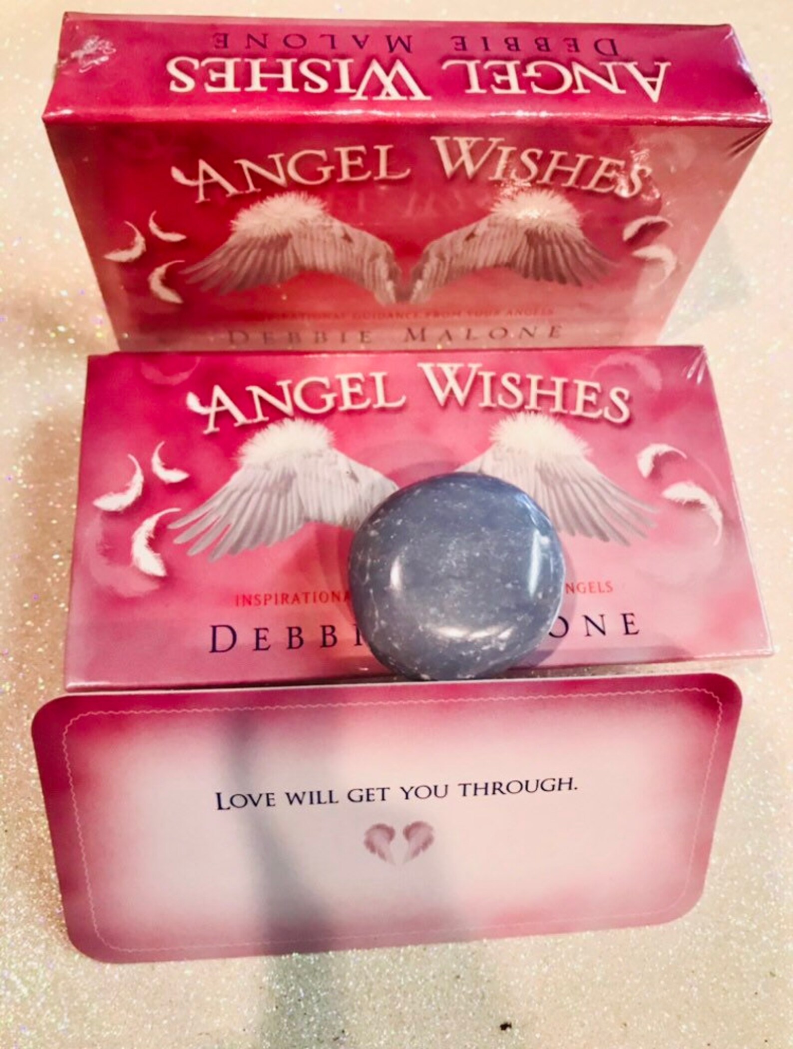 Angel Wishes Guidance/oracle Cards Set With Angelite - Etsy