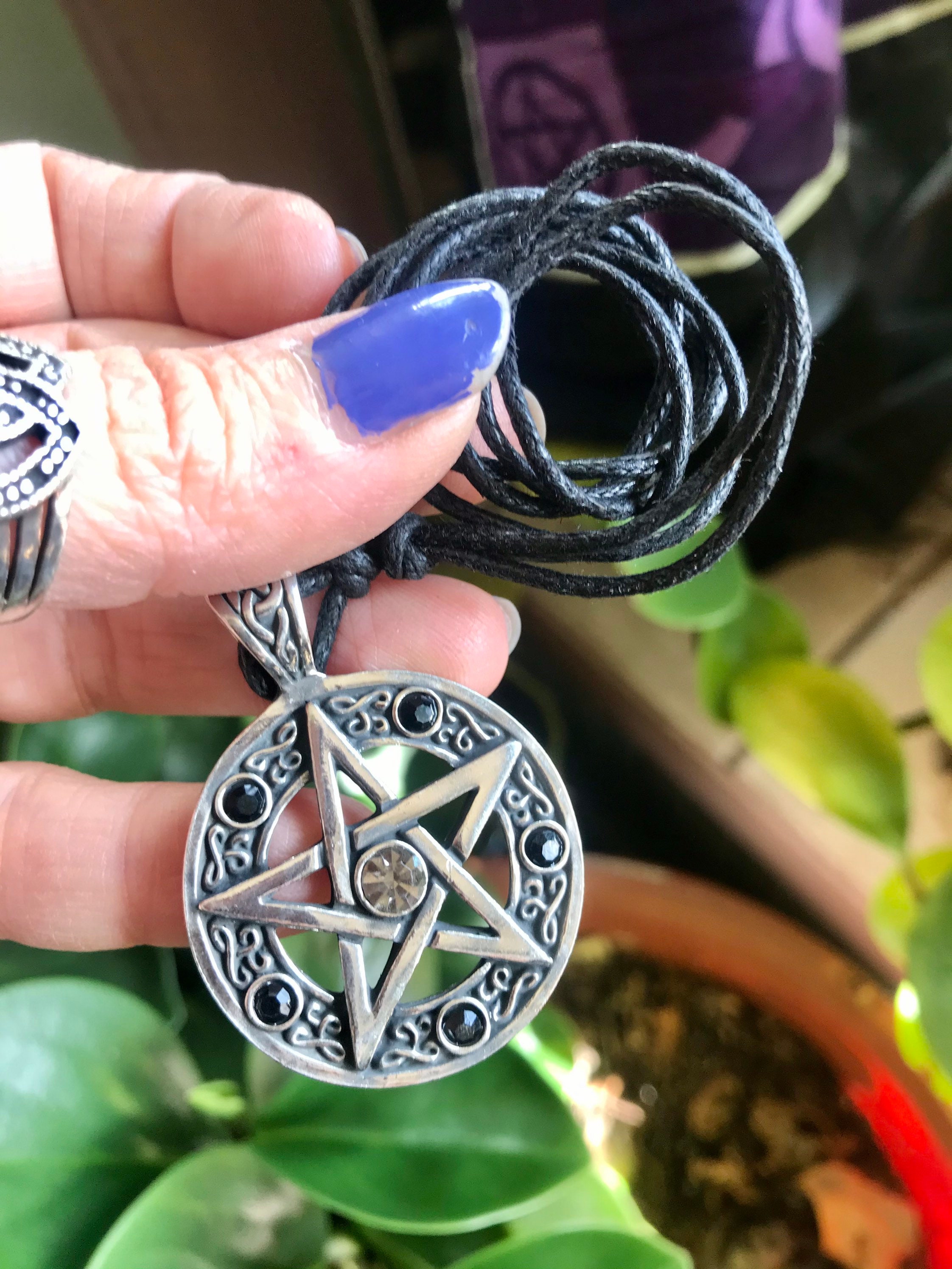 Pentacle Magick Amulet Black&white Power | Etsy