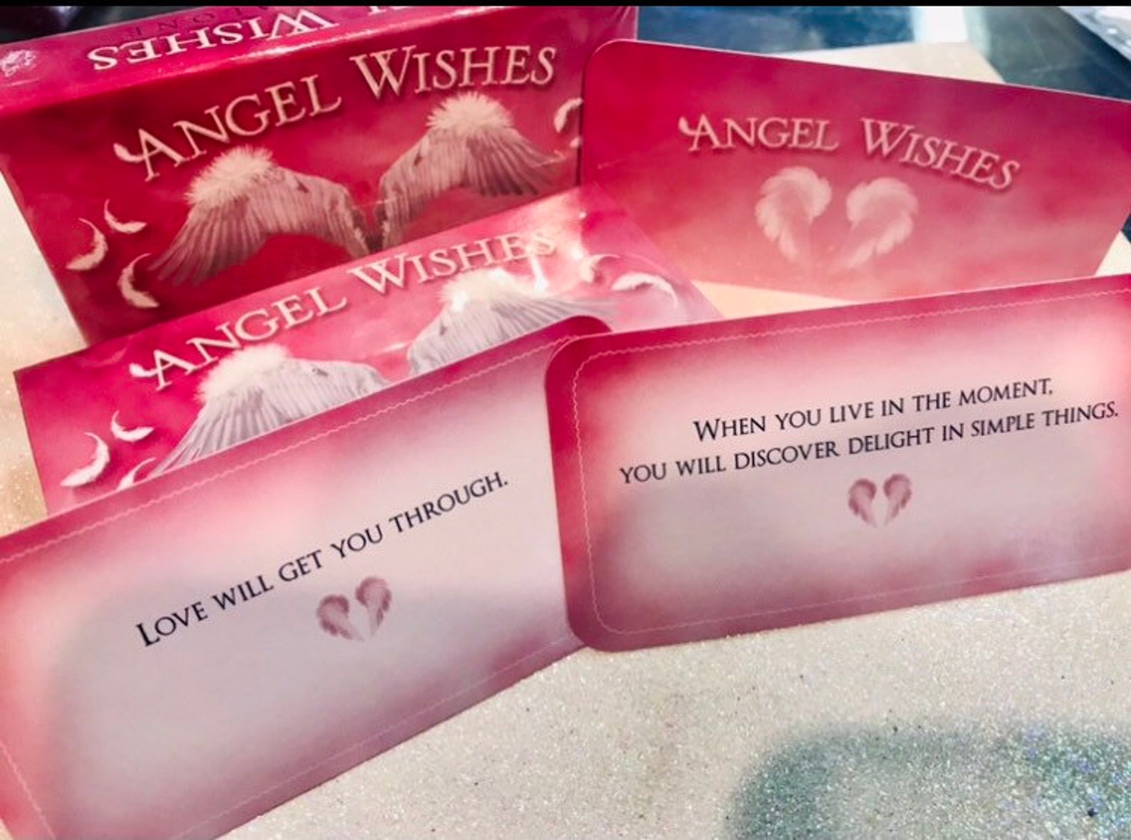 Angel Wishes Guidance/oracle Cards Set With Angelite - Etsy