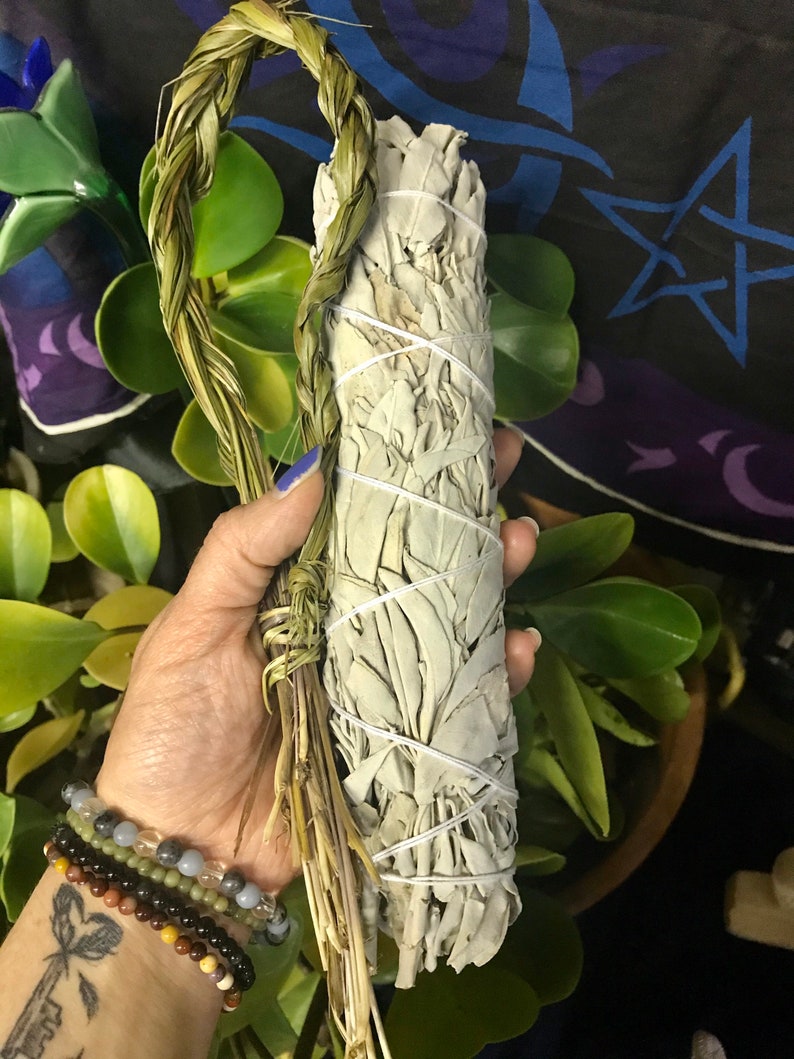 Extra Large White Sage & Sweetgrass Duo - Etsy