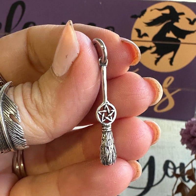 Broom Pentagram Necklace - Etsy
