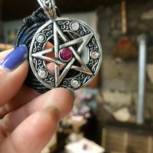 Pentacle Magick Amulet~white and Hot Pink Power - Etsy
