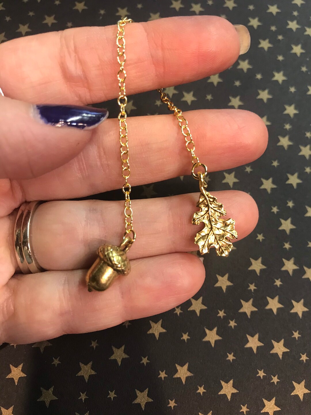 Oak & Acorn Pendulum in Brass - Etsy