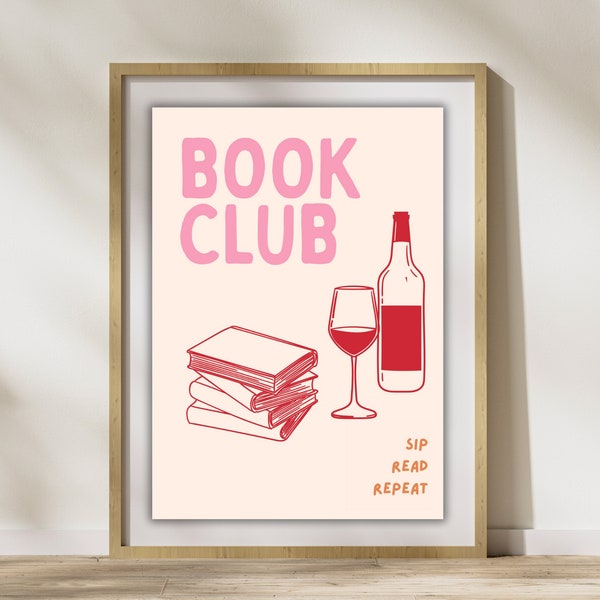 Book Club Poster - Etsy