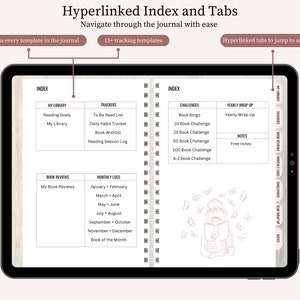 Digital Reading Journal, Reading Tracker, Planner, Goodnotes ...