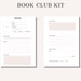 Book Club Kit, A4,A5 Printable PDF, Discussion Guide, Meeting Tracker ...