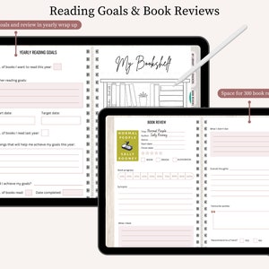 Digital Reading Journal, Reading Tracker, Planner, Goodnotes ...