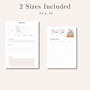Book Club Kit, A4,A5 Printable PDF, Discussion Guide, Meeting Tracker ...