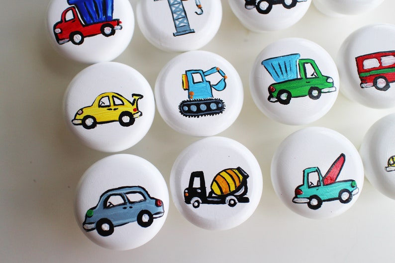 Transport Knobs Construction Truck Drawer Pulls Car Drawer - Etsy