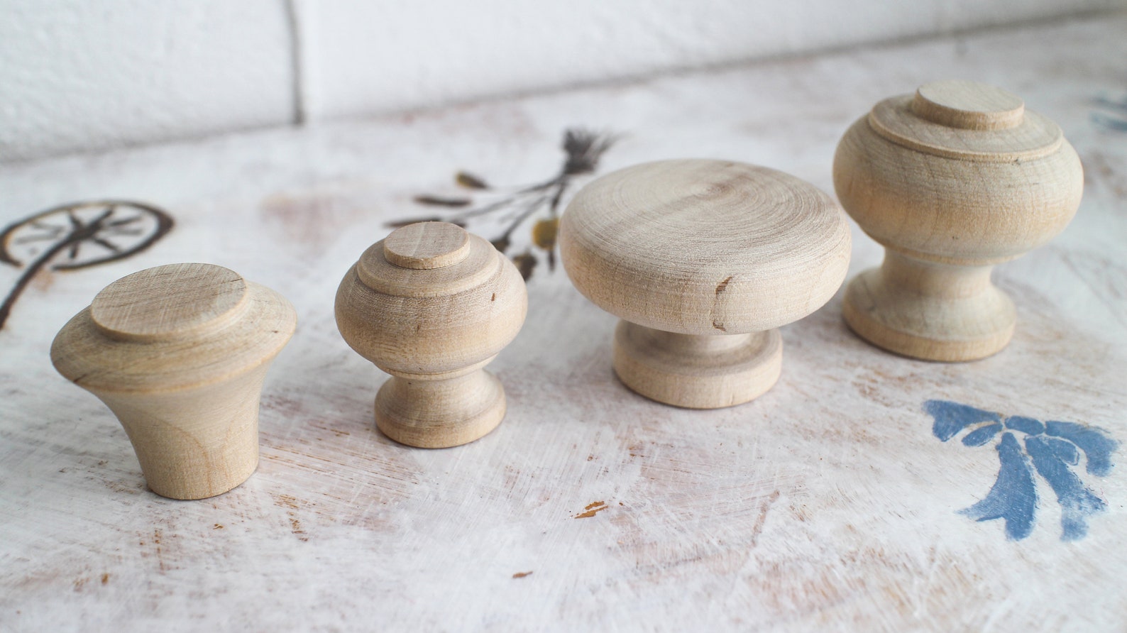 Unfinished Wood Knobs: Handmade Natural Wood Drawer Pulls - Etsy