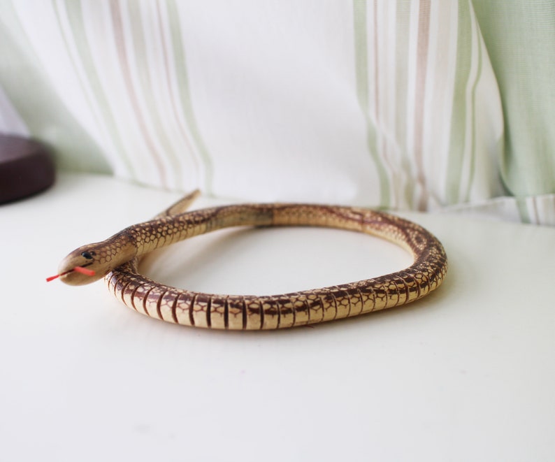 Handmade Flexible Wooden Snake Toy: Wiggly Garden Decor (23/35 Inch) - Etsy