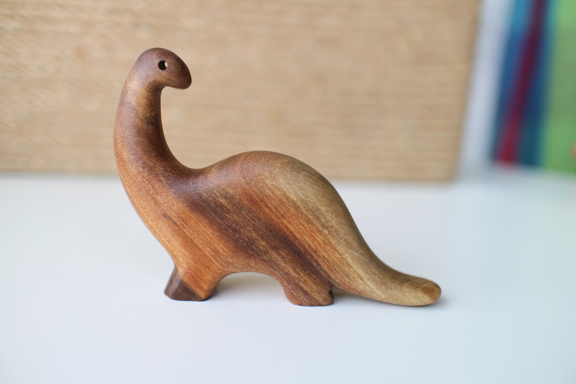 Diplodocus Dinosaur Wooden Toy Diplocaulus Dinosaur Custom | Etsy