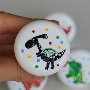 Dino Wooden Handpainted Dinosaur Drawer Knobs Kids Drawer - Etsy
