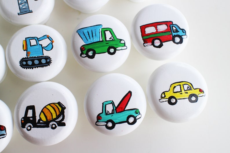 Transport Knobs Construction Truck Drawer Pulls Car Drawer - Etsy