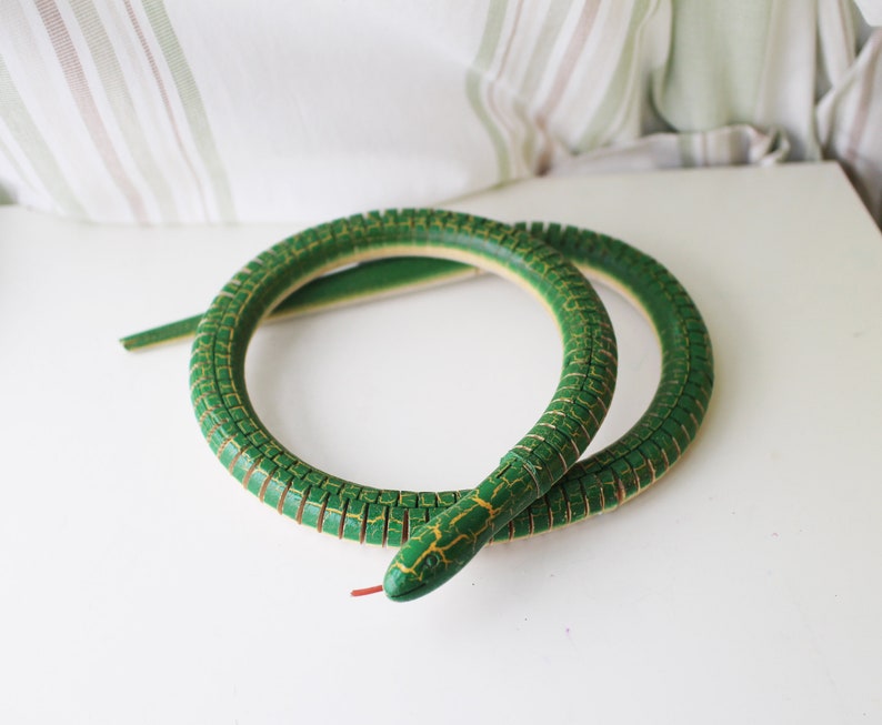 Handmade Flexible Wooden Snake Toy: Wiggly Garden Decor (23/35 Inch) - Etsy