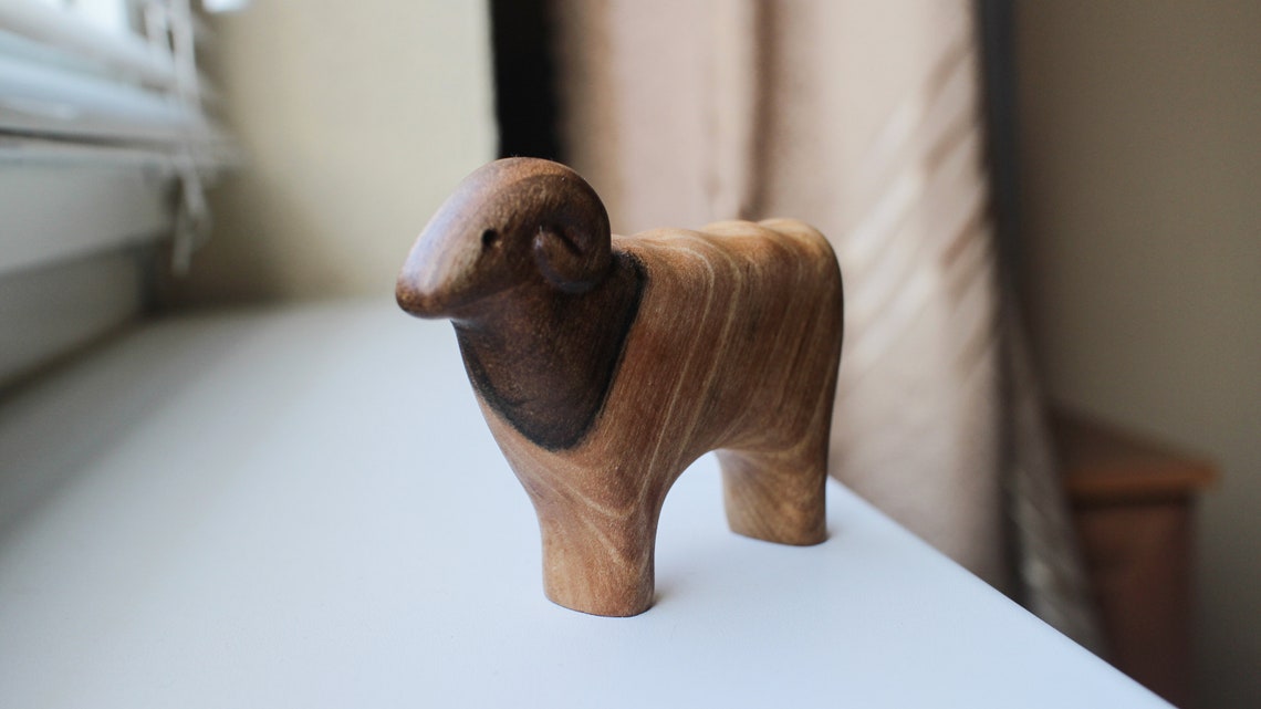 Sheep Wooden Toy Sheep Custom Name Sheep Play Toy Organic - Etsy
