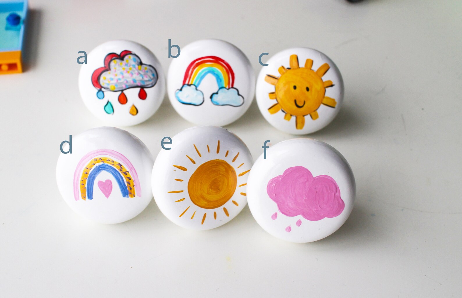 Pastel Rainbow Drawer Knobs Hand Painted Knobs Dresser Pulls | Etsy