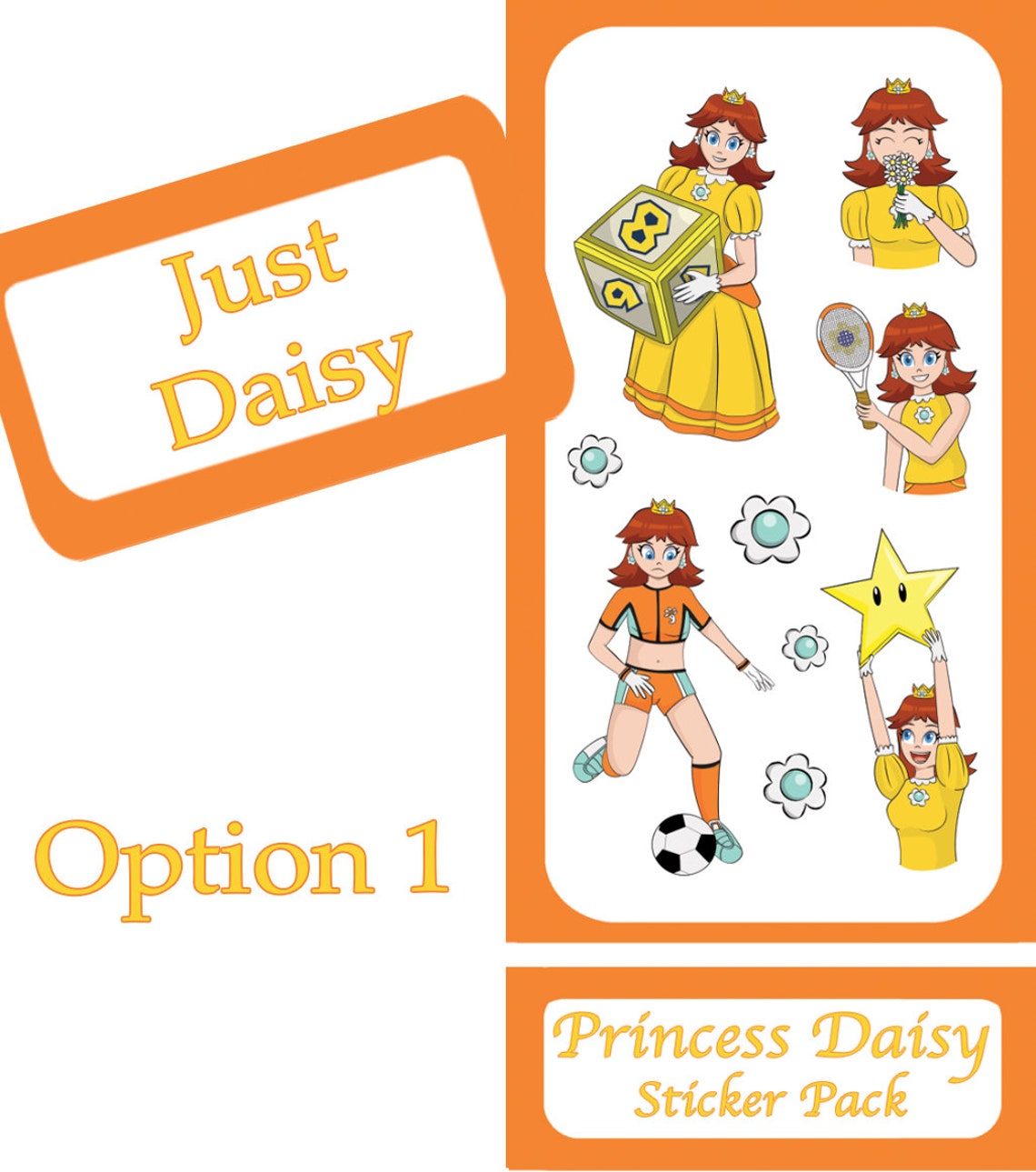 Princess Daisy Sticker Pack - Etsy
