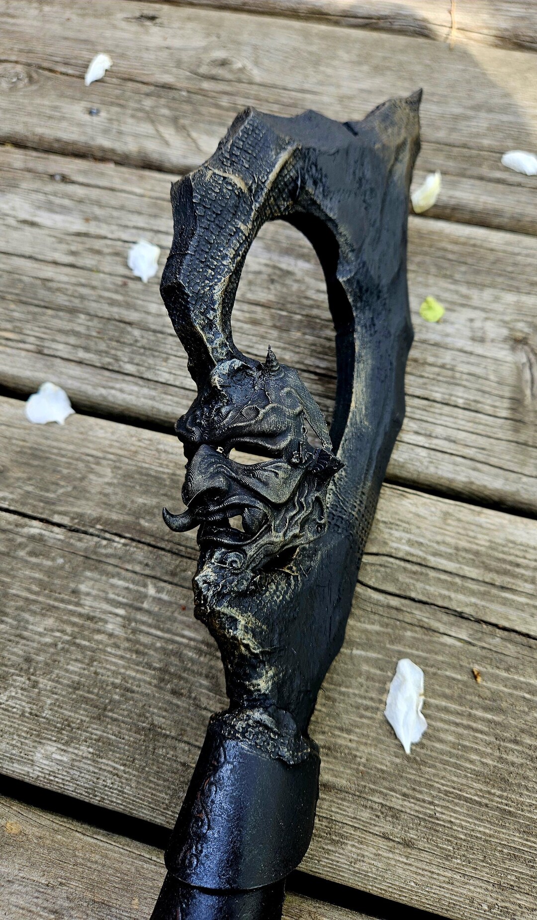 Samurai Recurve Bow With Oni Demon Mask – Asymmetrical Yumi-inspired ...