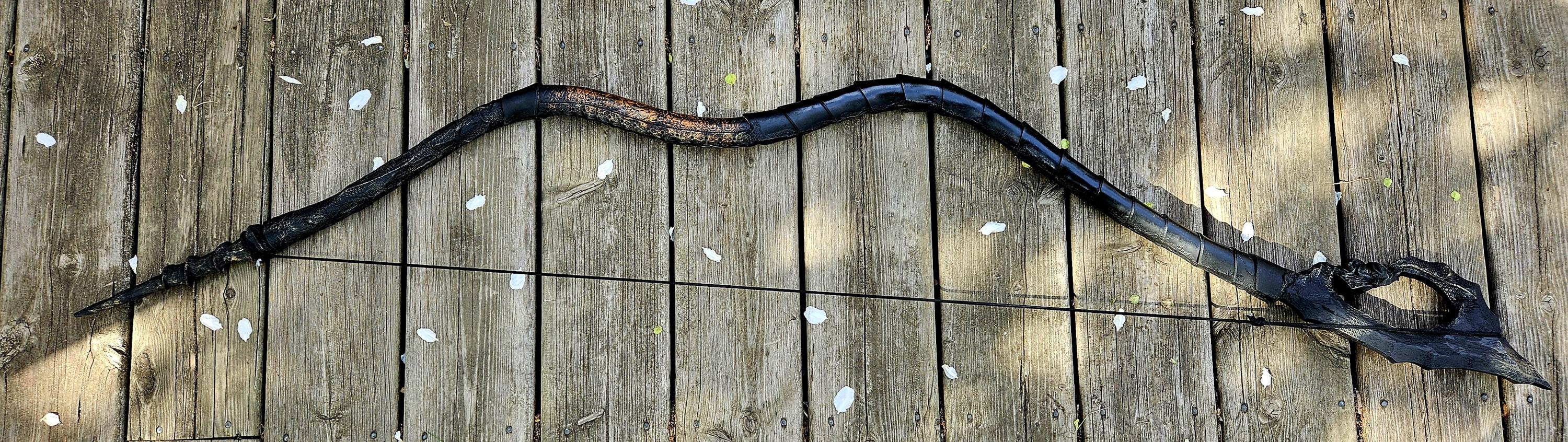 Samurai Recurve Bow With Oni Demon Mask – Asymmetrical Yumi-inspired ...