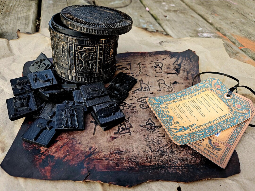 Egyptian Hieroglyphic Leather Stamp Set – Vault of the Pharaoh - Etsy