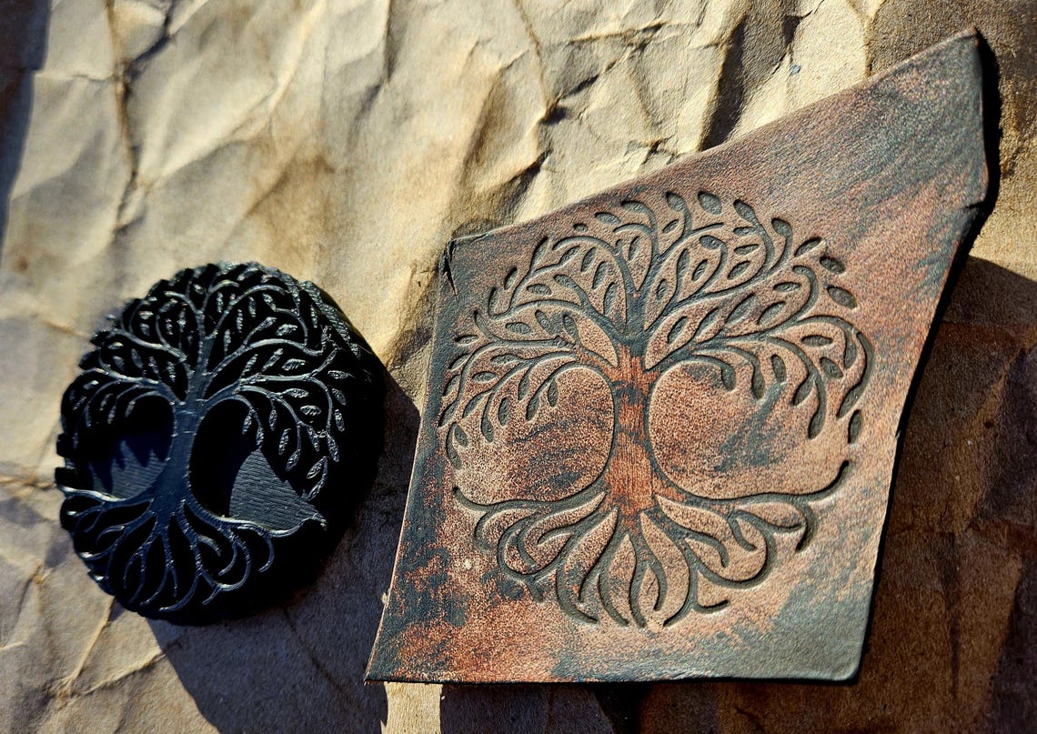 Tree of Life Stamp and Sculpture – Artisan Embossing Tool for Leather ...