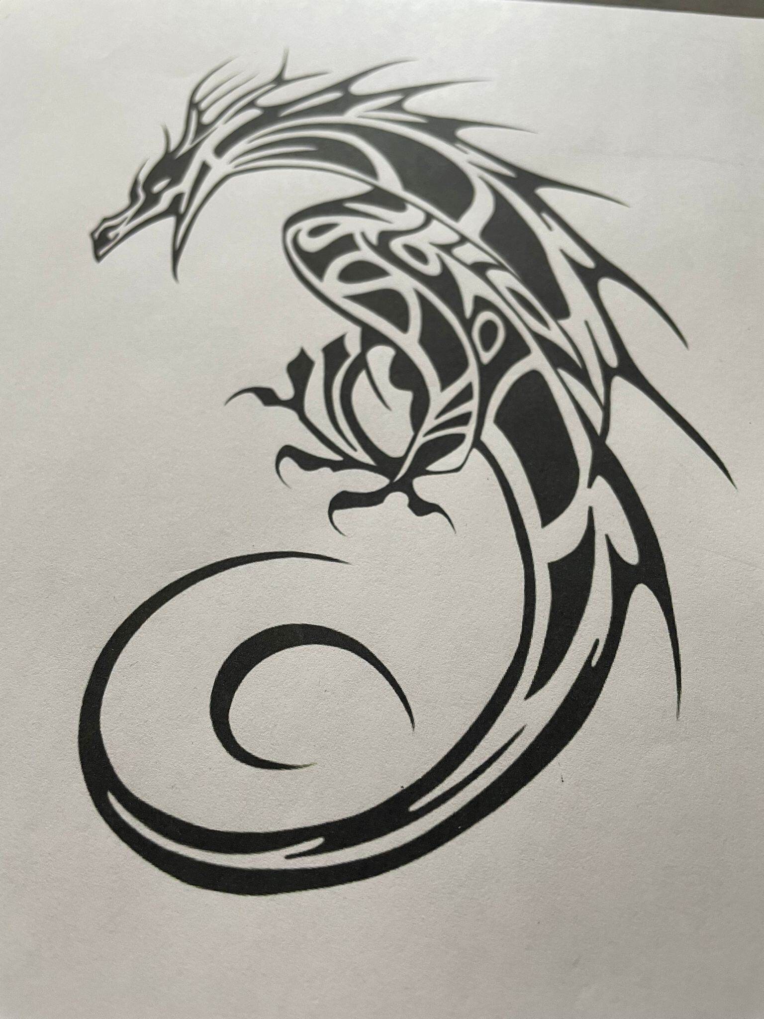 Fantasy Dragon Leather Tooling Pattern - Etsy
