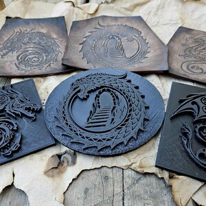 Mythic Dragon Leather Stamp Set – Fantasy Leathercraft Tooling - Etsy