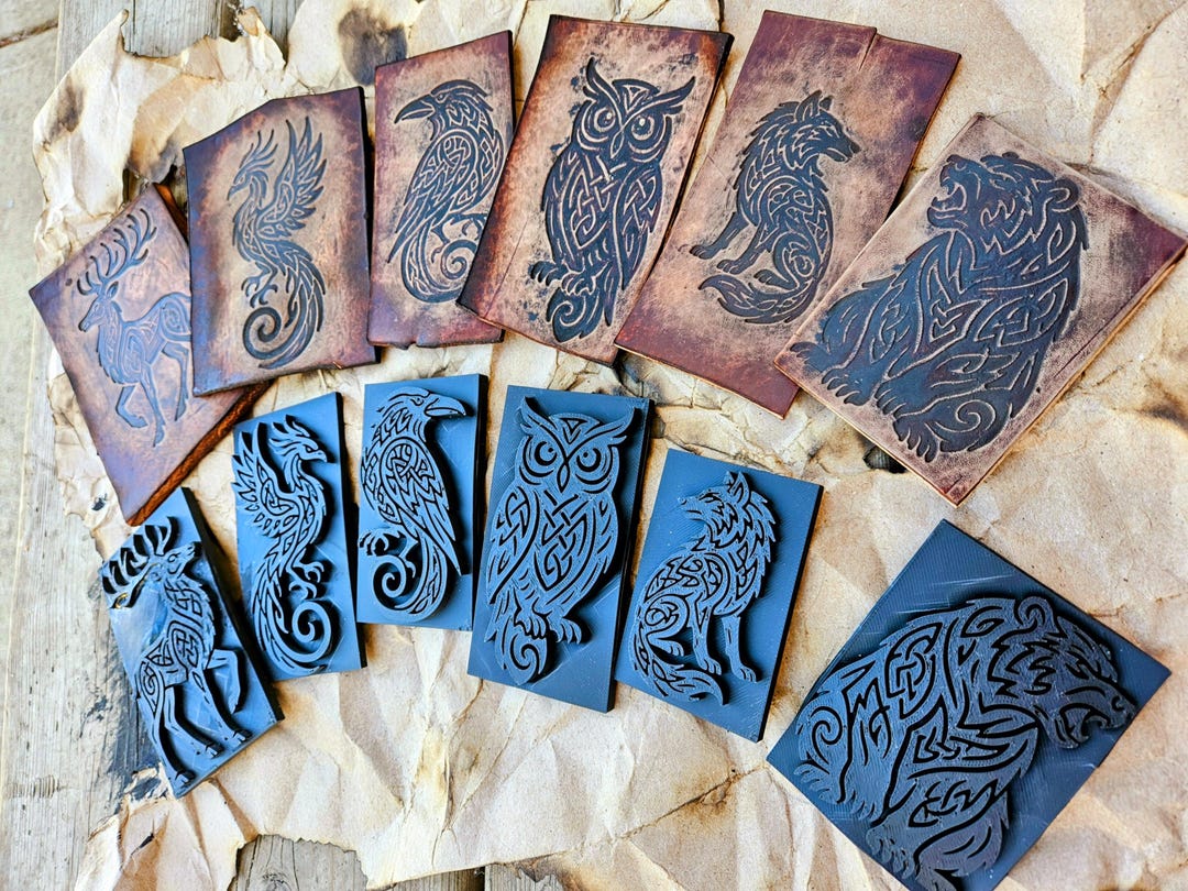 Celtic Animal Leather Stamp Set – Viking Knotwork, Dnd Craft Tooling ...