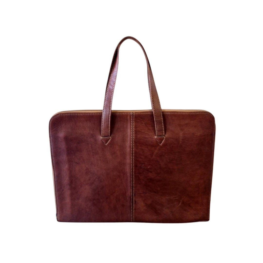 Custom Leather Laptop Bag - Briefcase Satchel Portfolio Notebook Tablet ...