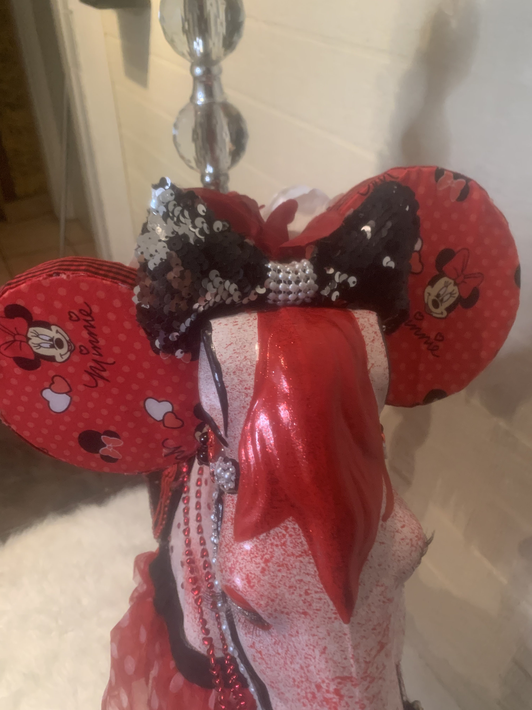 Full Size Gothic Minnie Mouse Carousel Horse One of A Kind - Etsy