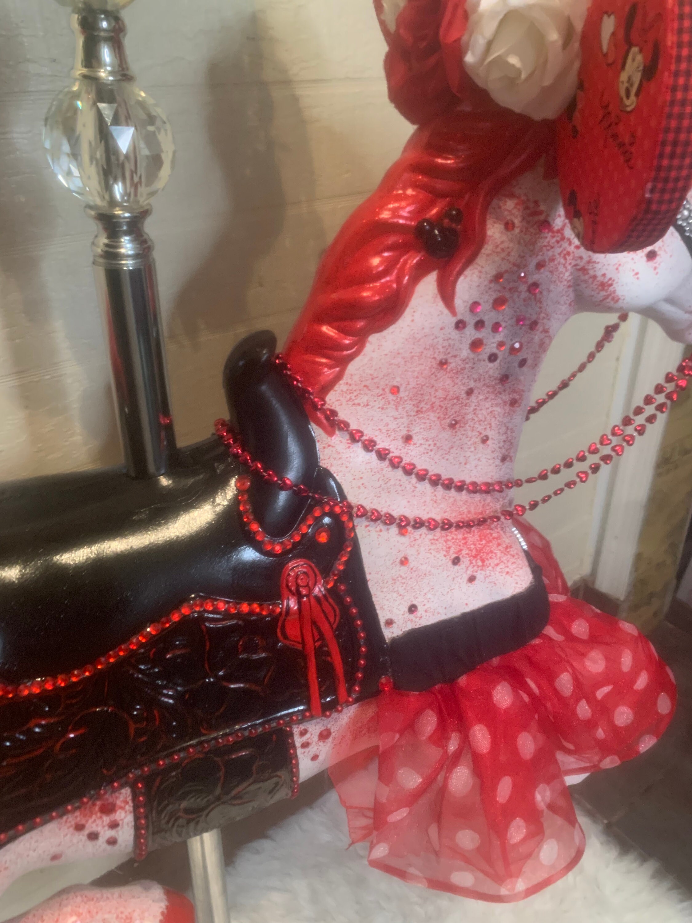 Full Size Gothic Minnie Mouse Carousel Horse One of A Kind - Etsy