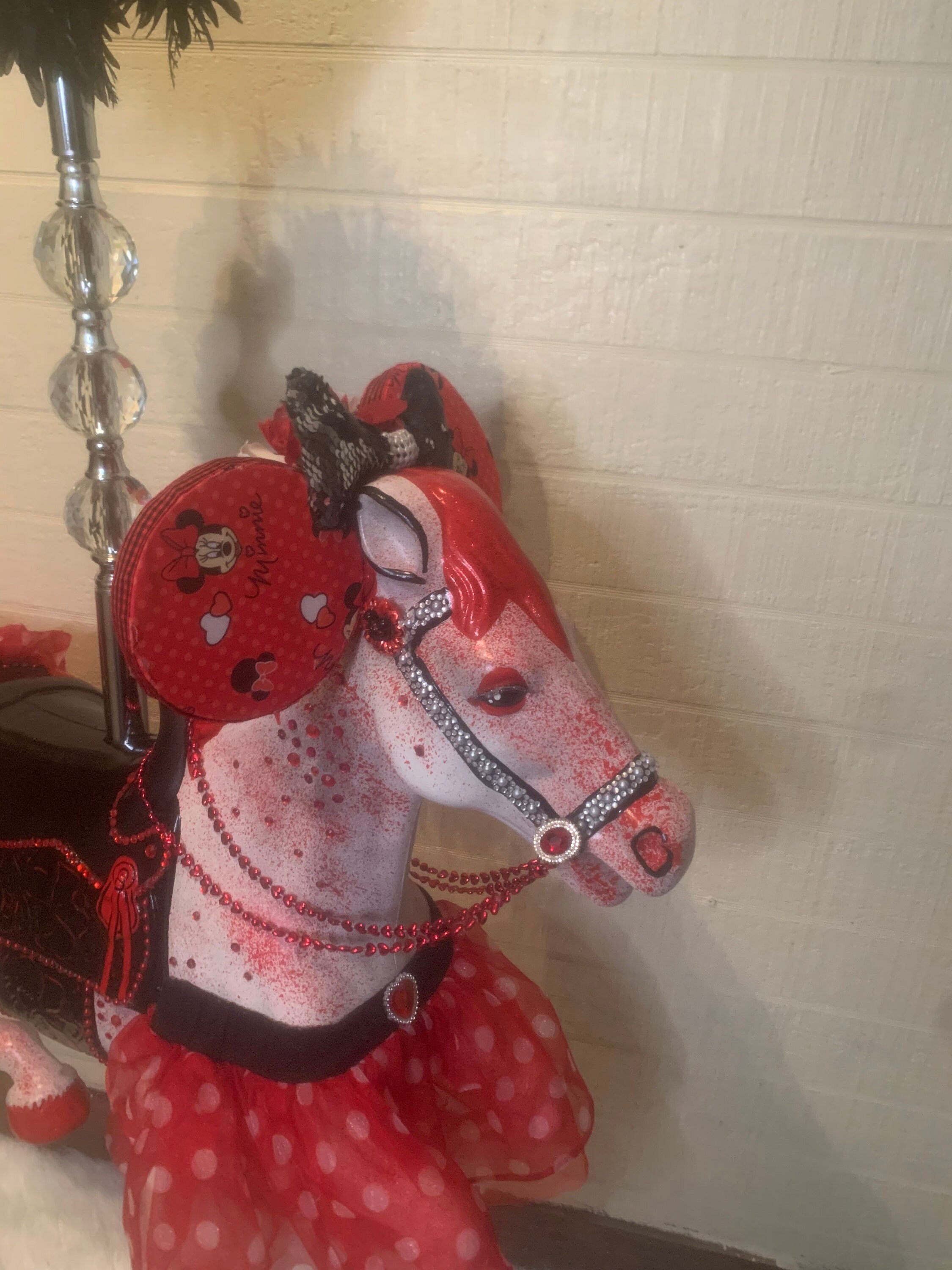 Full Size Gothic Minnie Mouse Carousel Horse One of A Kind - Etsy