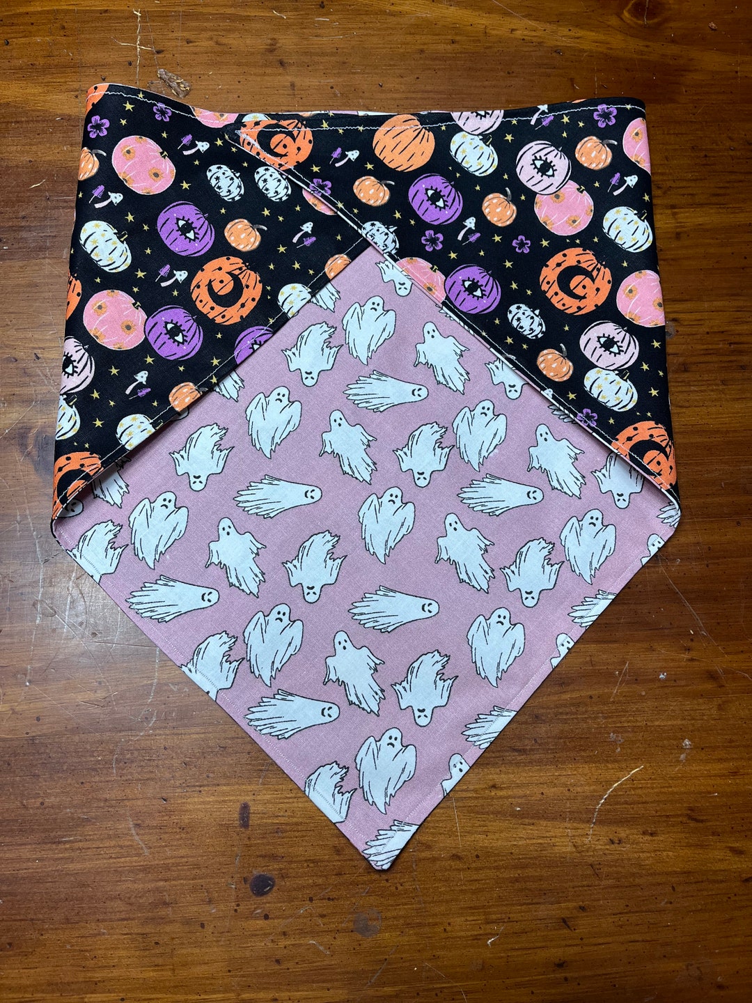 Glowing Ghosts Tie on or Over the Collar Bandanas & Velcro Bowties for ...