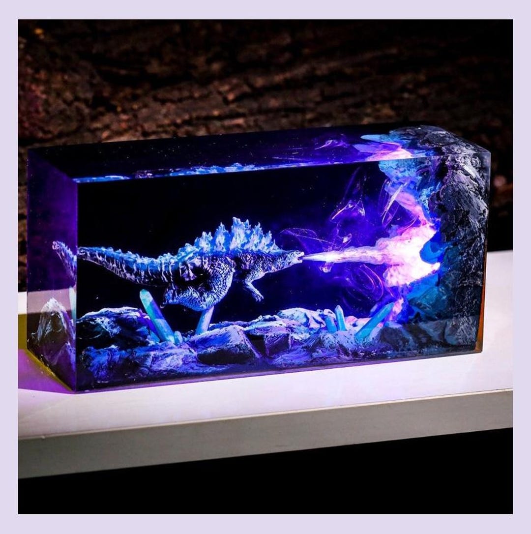 Giant Monster Burning Night Lamp Atomic Breath Resin Lamp Monster ...