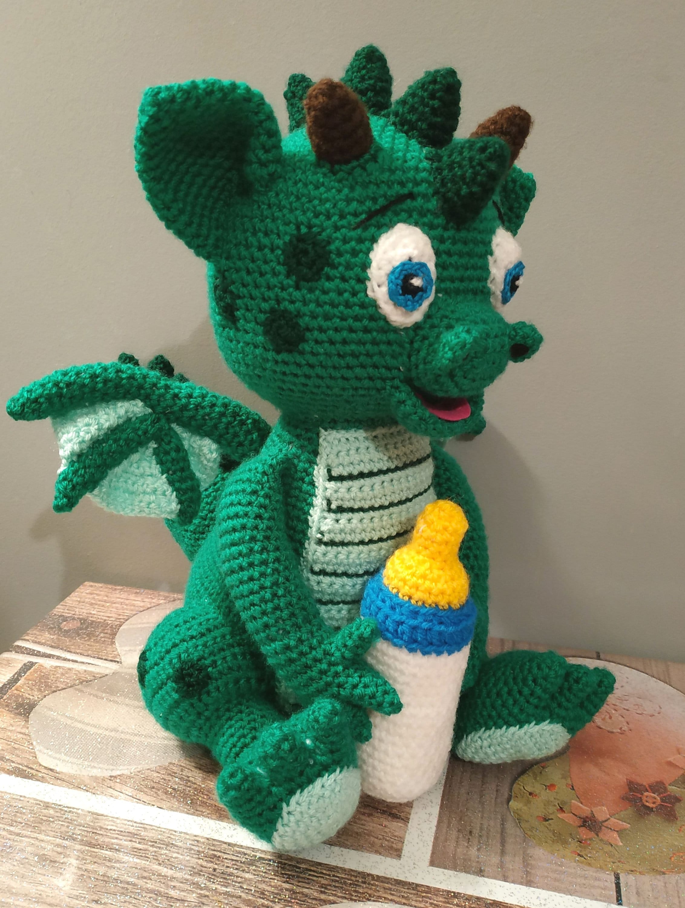 Baby dragon tutorial with its bottle pdf English | Etsy