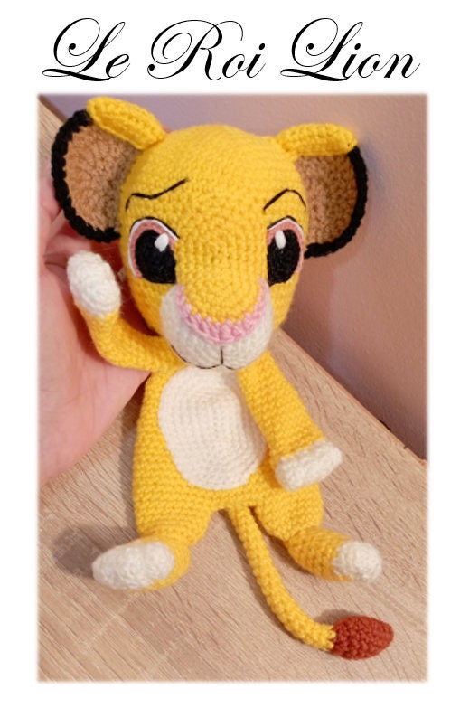 Tutoriel/patron Crochet Doudou Plat Simba PDF LADM - Etsy