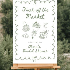 Fresh off the Market Bridal Shower Sign | Farmers Market Theme Bridal ...