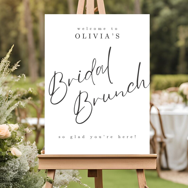 Minimalist Bridal Brunch Sign | Printable Wedding Decor | Digital ...