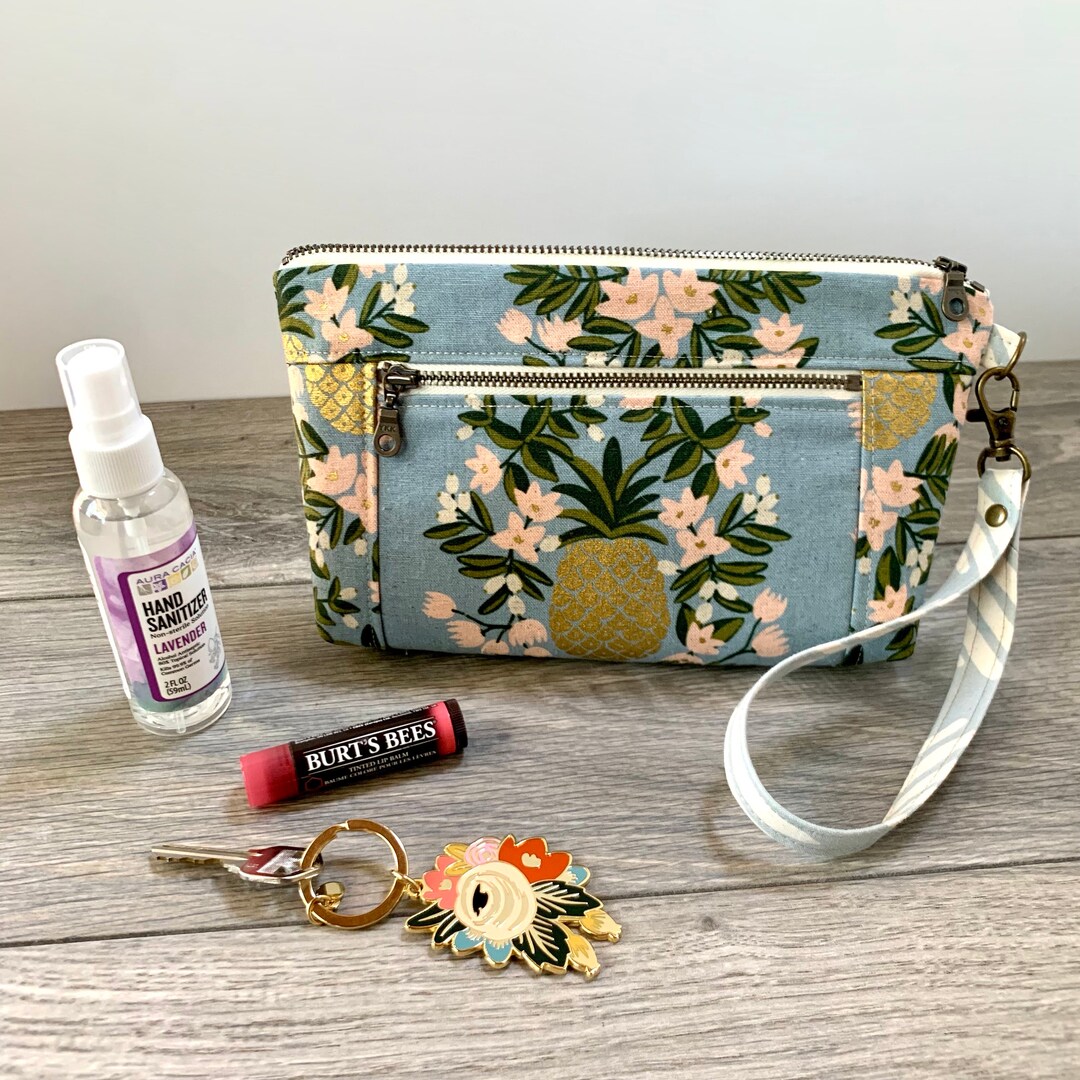 Rifle Paper Co Primavera, Pineapple Linen Cotton Canvas, Blue Floral ...