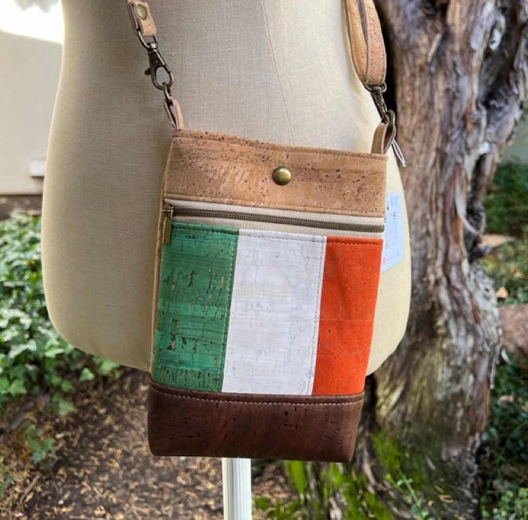 Irish Flag, Tricolor Cork Crossbody Bag, Purse, Cell-phone Sling - Etsy