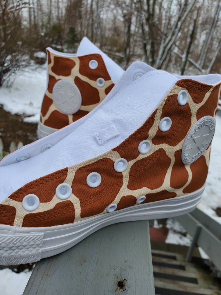 Giraffe Print Shoes - Etsy