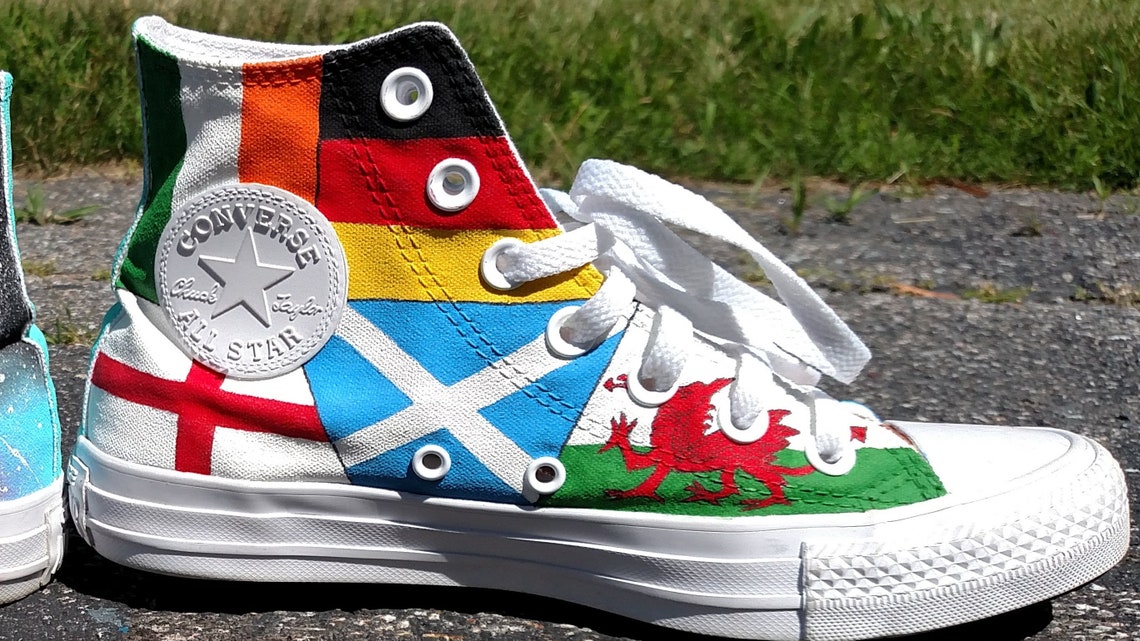 Custom Handpainted Flag Shoes - Etsy