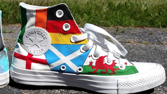 Custom Handpainted Flag Shoes | Etsy