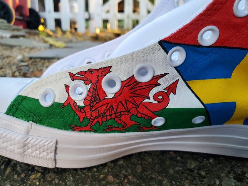 Custom Handpainted Flag Shoes - Etsy