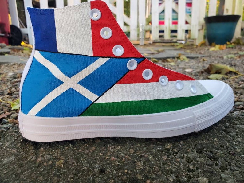Custom Handpainted Flag Shoes - Etsy