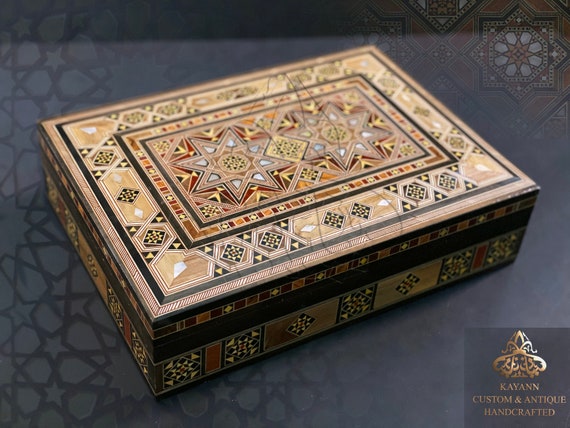 Luxury Wooden Jewelry Box / Handmade Box Inlaid With Mother of - Etsy