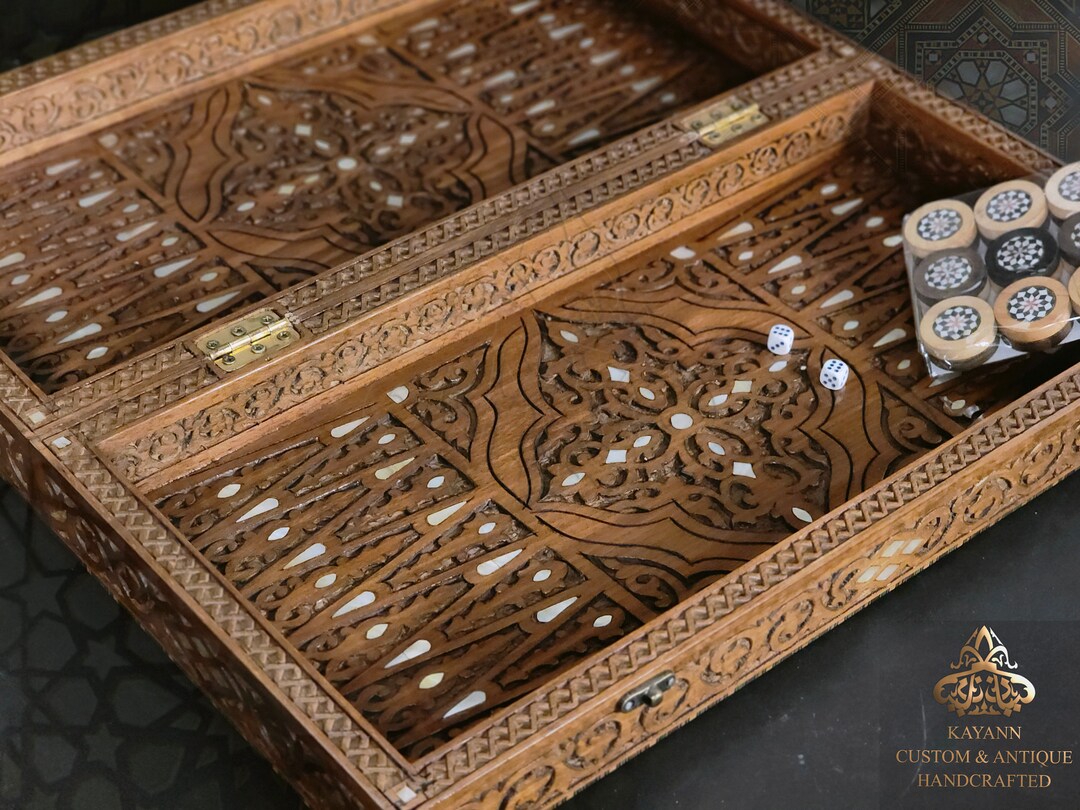 Backgammon Set, Luxury Backgammon Board, HQ Solid Wood Backgammon Set ...