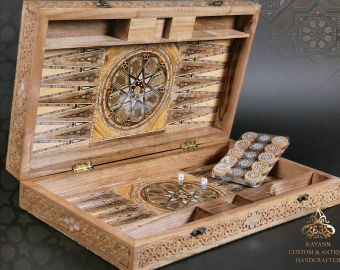 Backgammon Set 21 Inches, Luxury Backgammon Board, HQ Solid Wood ...